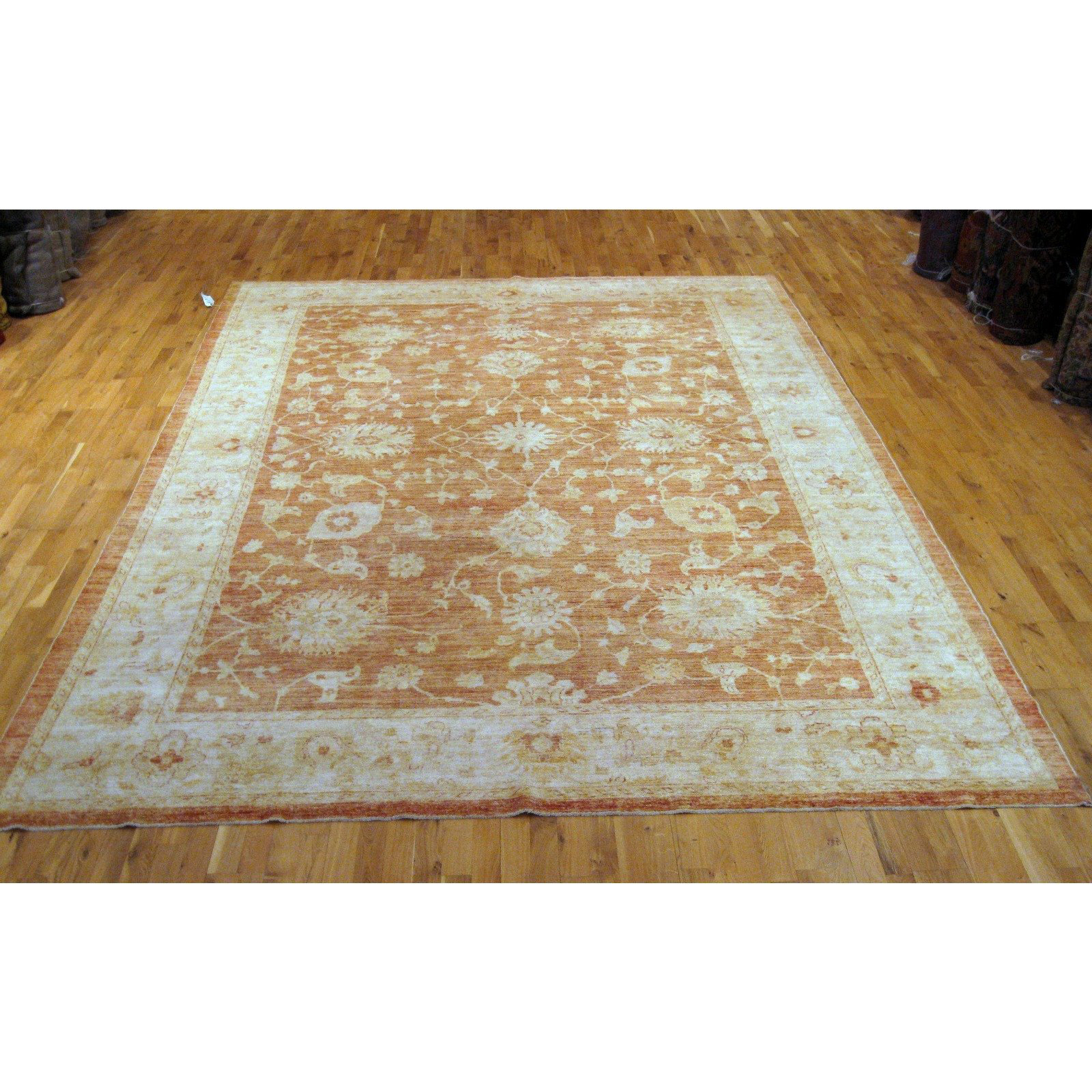 Aga John Oriental Rugs One-of-a-Kind Hand-Knotted Rust/Ivory 8'10" x 12'1" Wool Area Rug | Wayfair